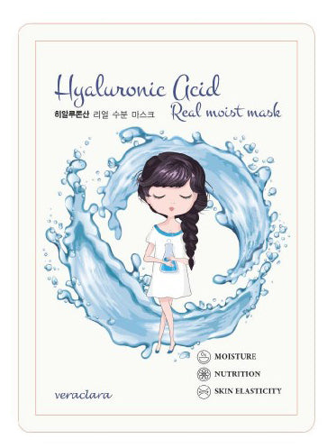 [VERACLARA] HYALURONIC ACID MOIST FACIAL MASK (10 Pack) — commazone.com/